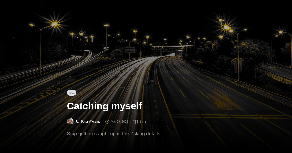 Catching myself | Project Strackt