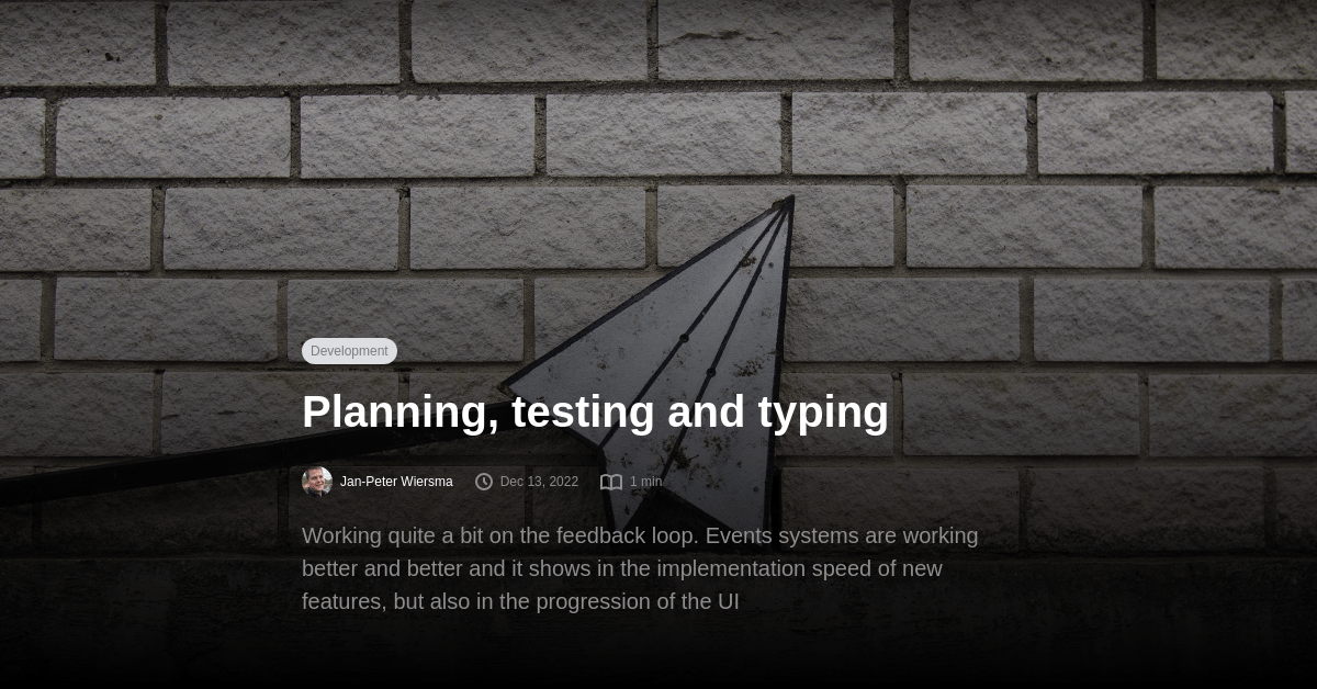 Planning Testing And Typing Project Strackt
